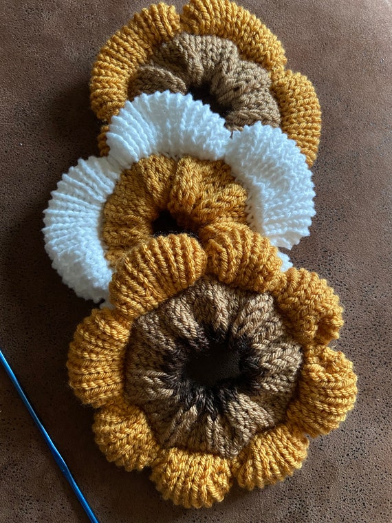 Sunflower Scrunchies Pattern Flower Scrunchies Pattern for | Etsy