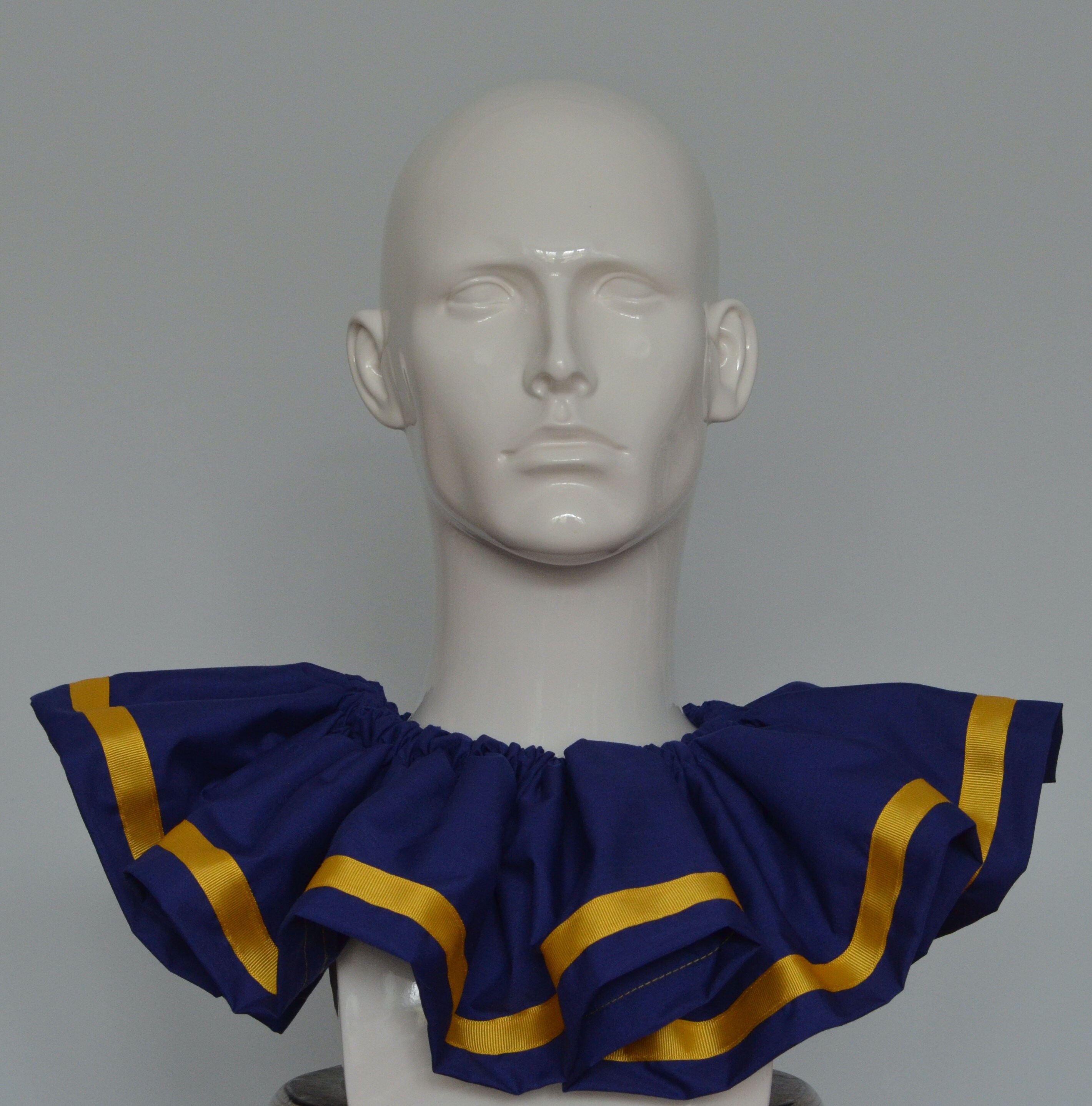 Dark Blue With Yellow Stripe Moondrop Clown Collar Neck - Etsy Dark Blue With Yellow Stripe Moondrop Clown Collar Neck - Etsy