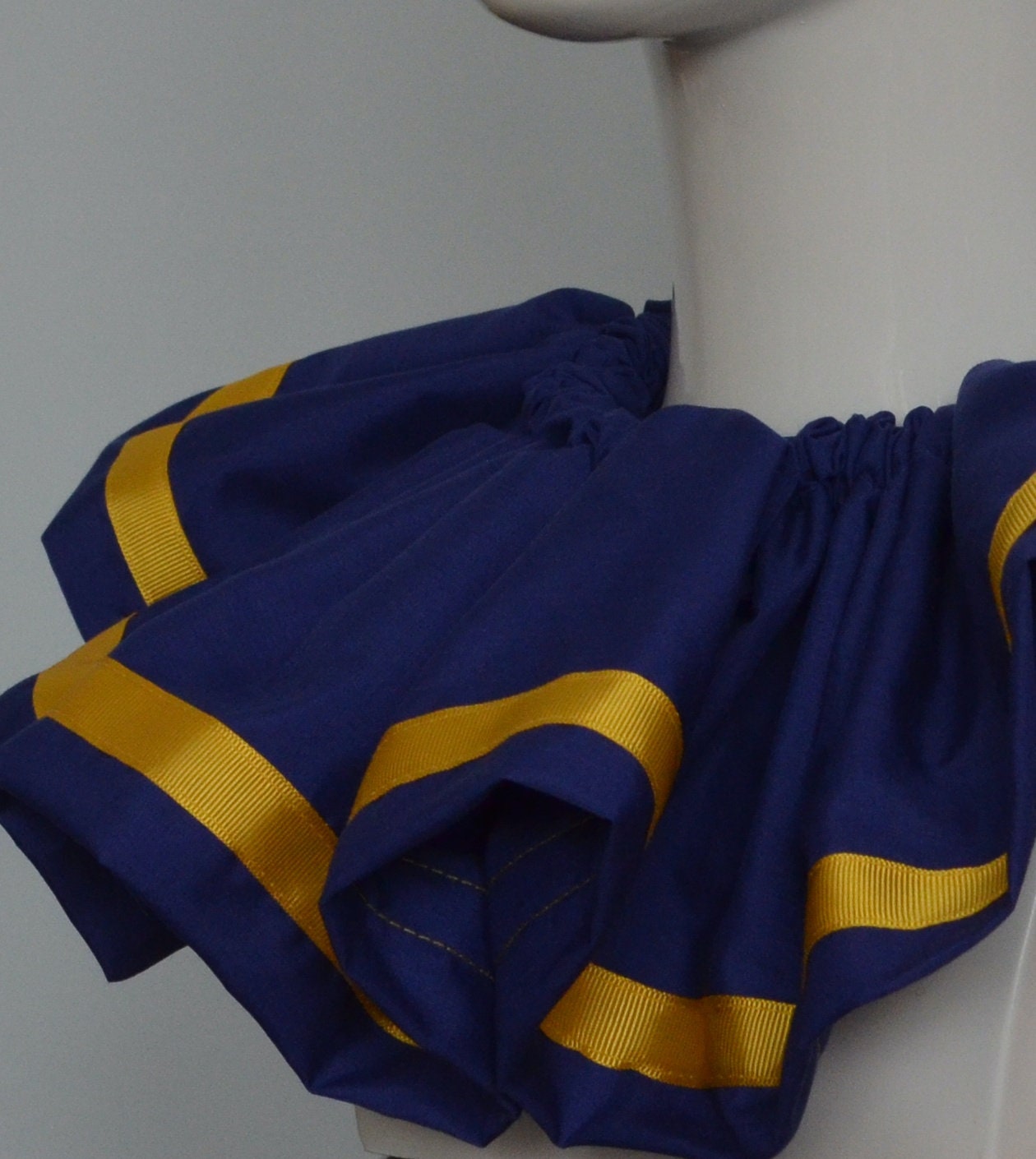 Dark Blue With Yellow Stripe Moondrop Clown Collar Neck - Etsy Dark Blue With Yellow Stripe Moondrop Clown Collar Neck - Etsy