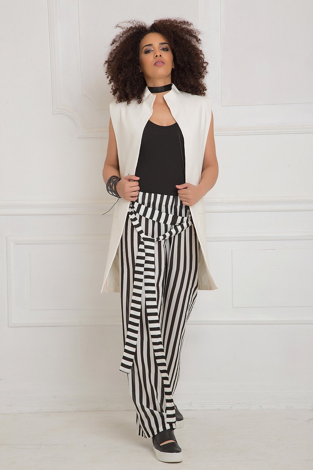 White Vest White Summer Top Maxi Vest Long Top Futuristic | Etsy