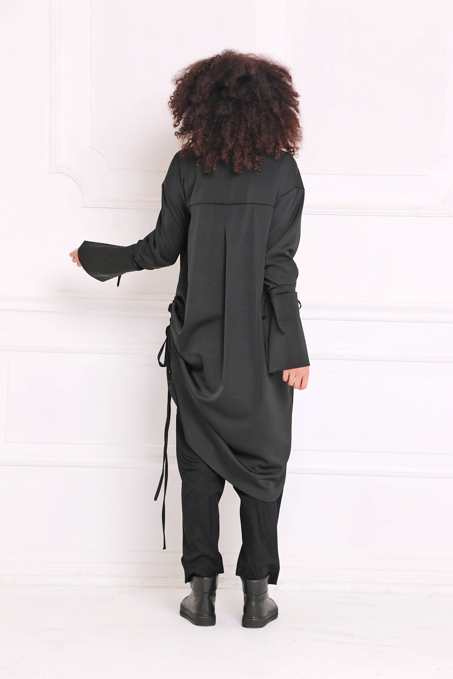 Women Black Tunic Asymmetric Tunic Gothic Clothing Plus | Etsy