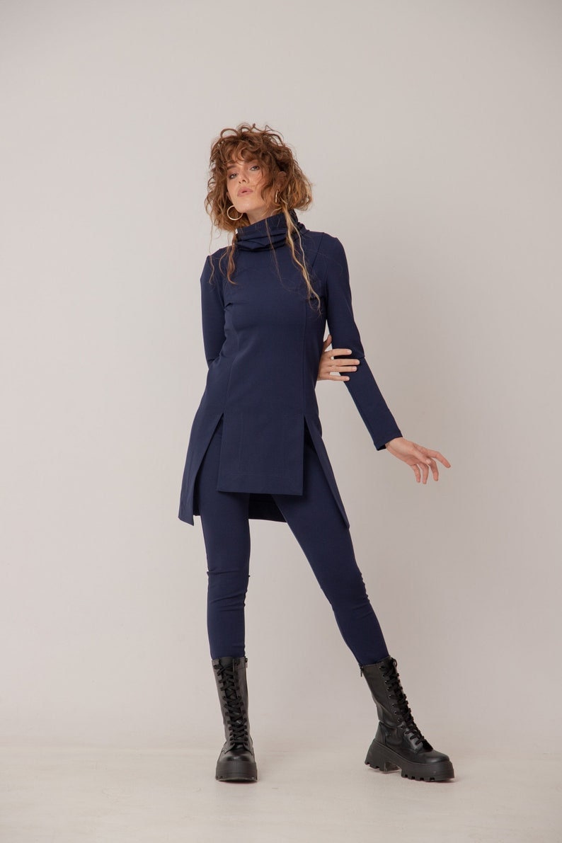 Maxi Tunic Top/ Plus Size Leggings/ Black Tunic/ Black Top/ - Etsy