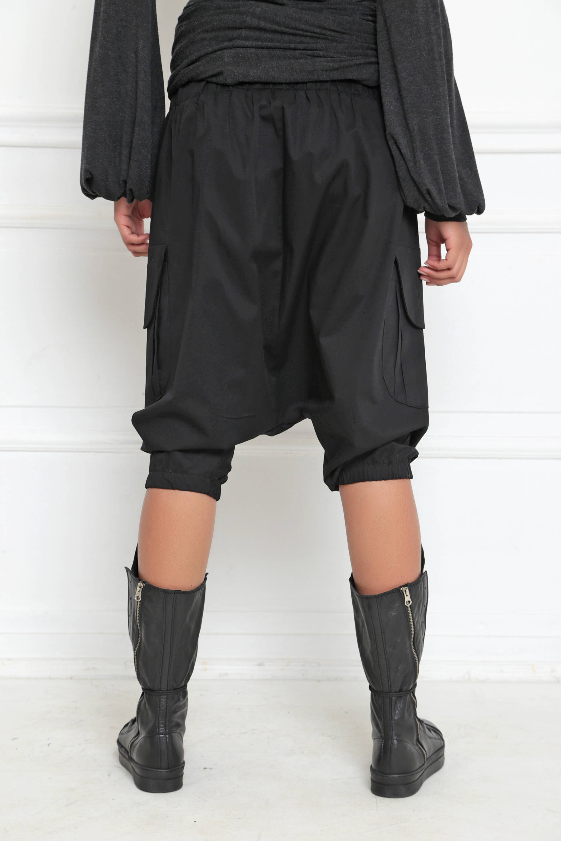 Women Harem Pants Crop Pants Drop Crotch Pants Baggy - Etsy