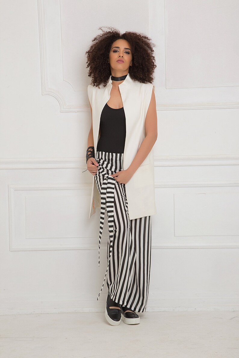 White Vest White Summer Top Maxi Vest Long Top Futuristic - Etsy