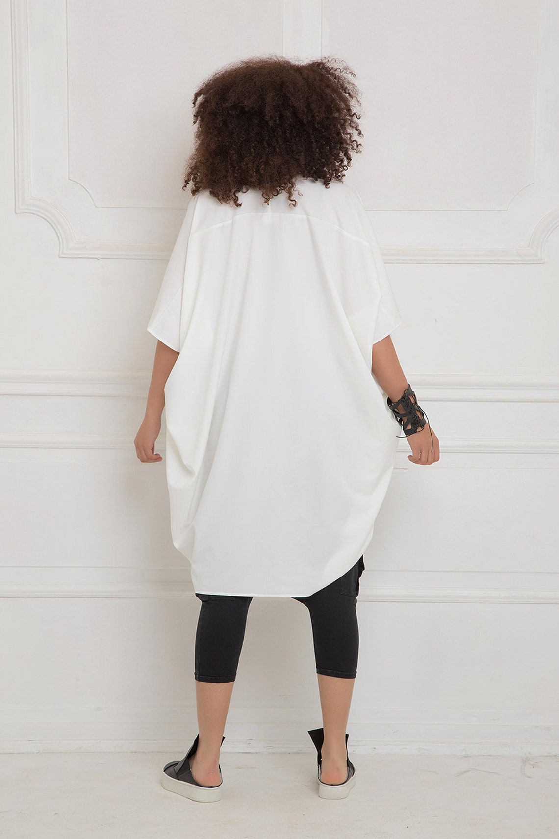 White Tunic Top White Summer Tunic Asymmetric Top | Etsy