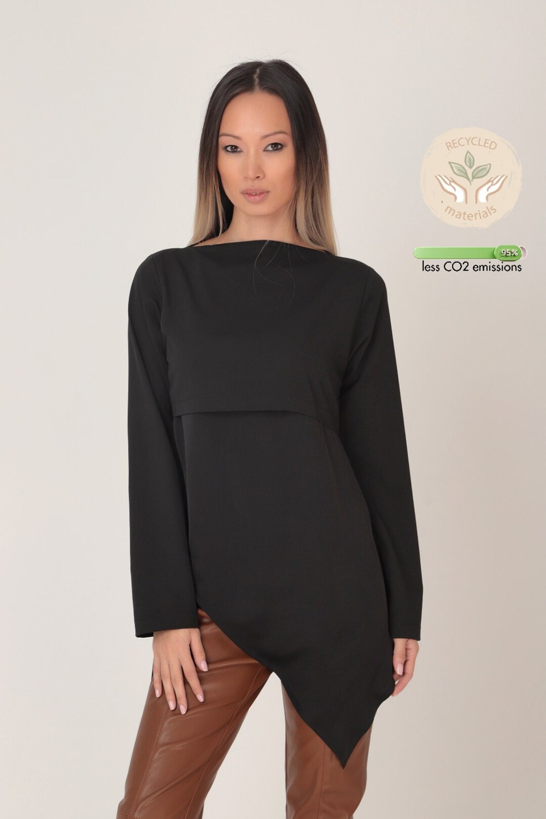 Black Tunic / Casual Top / Loose Fitting Top / Extravagant Top - Etsy