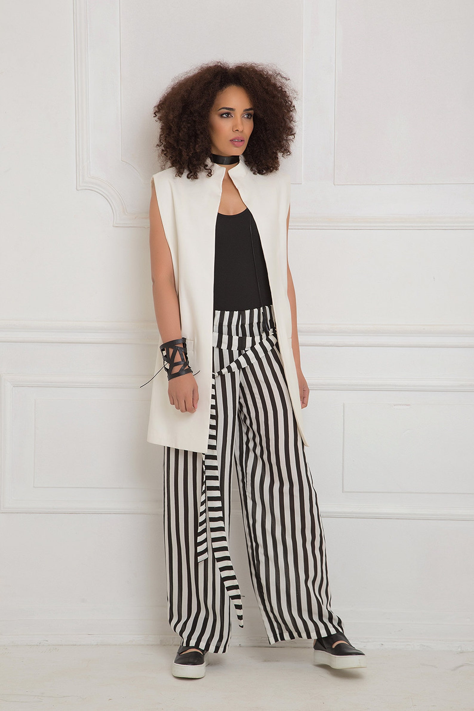 White Vest White Summer Top Maxi Vest Long Top Futuristic - Etsy