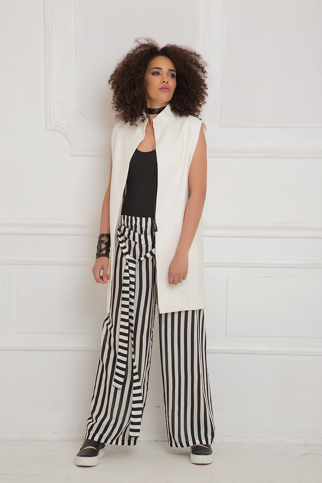 White Vest, White Summer Top, Maxi Vest, Long Top, Futuristic Clothing ...