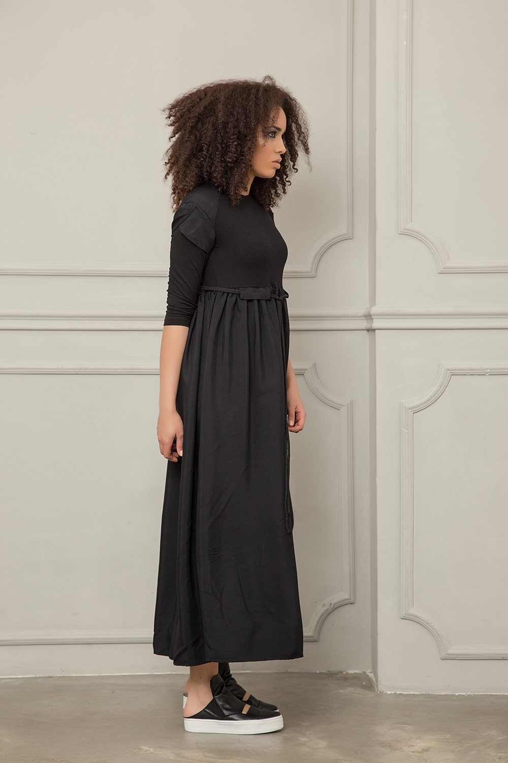 Maxi Kaftan Dress Black Maxi Dress Women Maxi Dress Long | Etsy