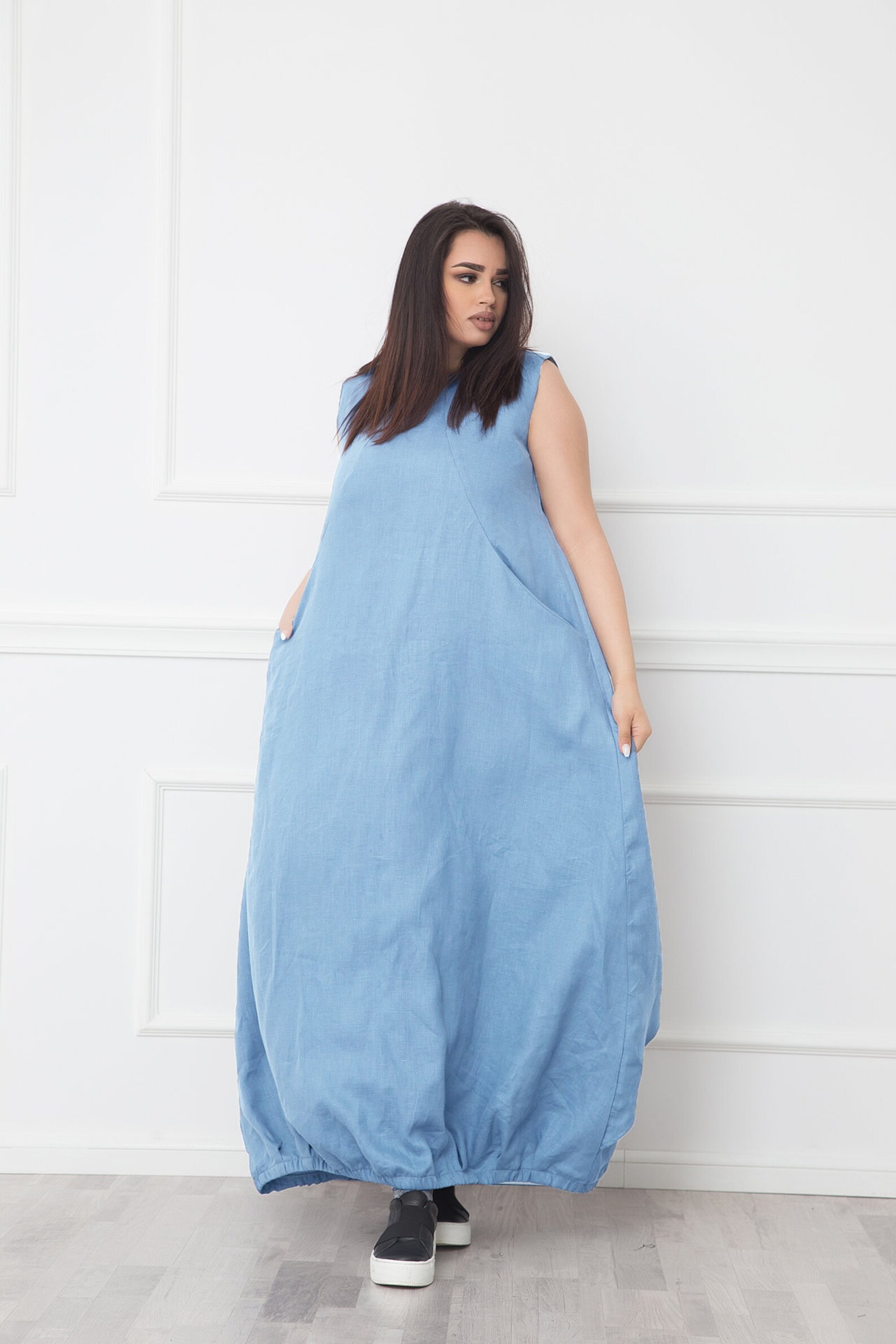 Linen Dress Plus Size Linen Dress Linen Clothing Linen - Etsy