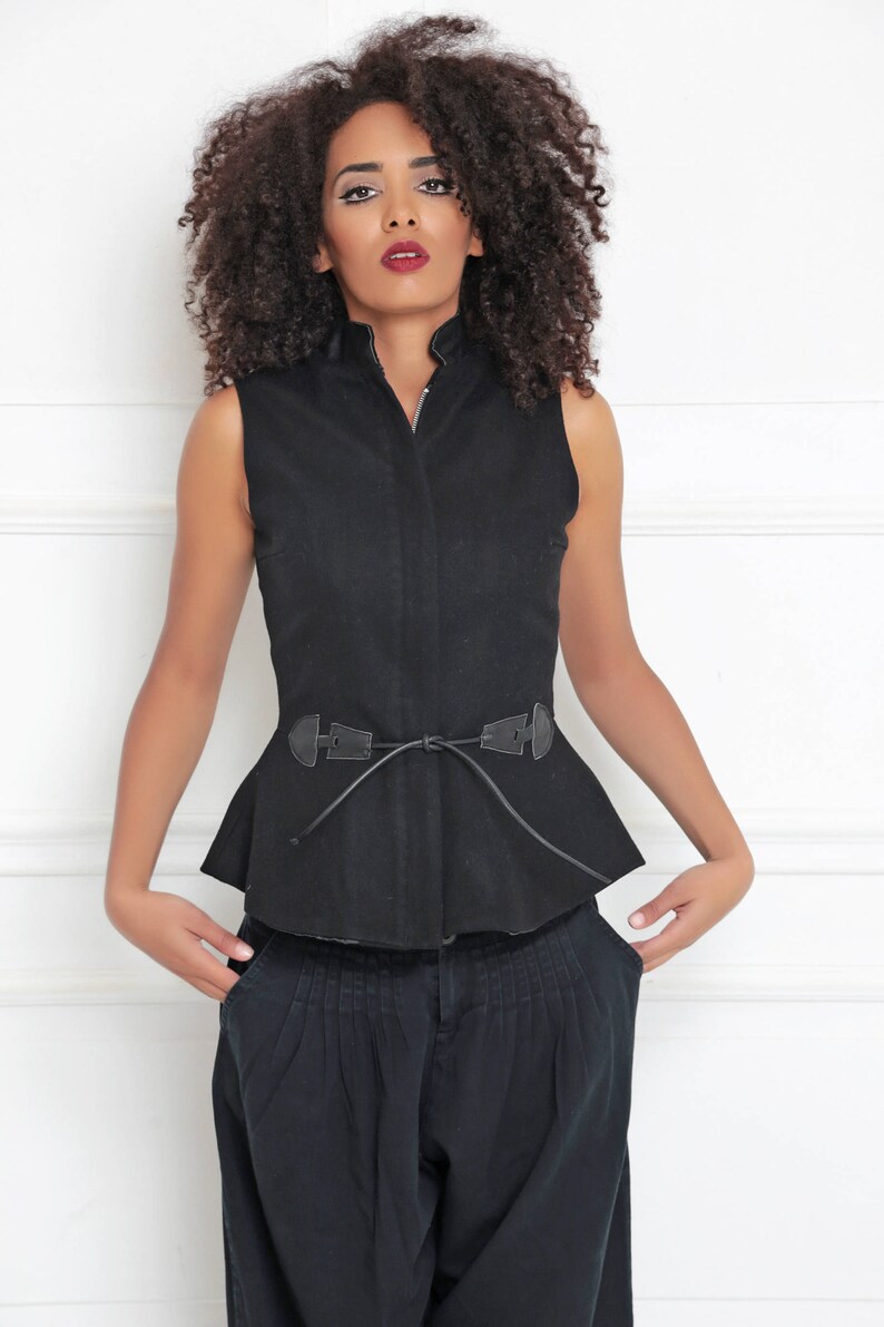 Black Vest Women Vest Short Vest Elegant Vest Casual Black | Etsy