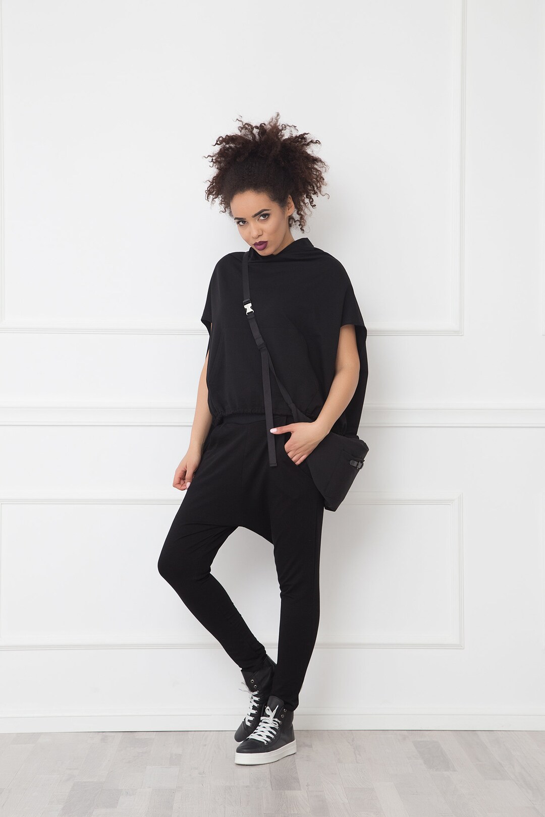 Women Black Hoodie With Front Pockets Black Hoodie Black - Etsy