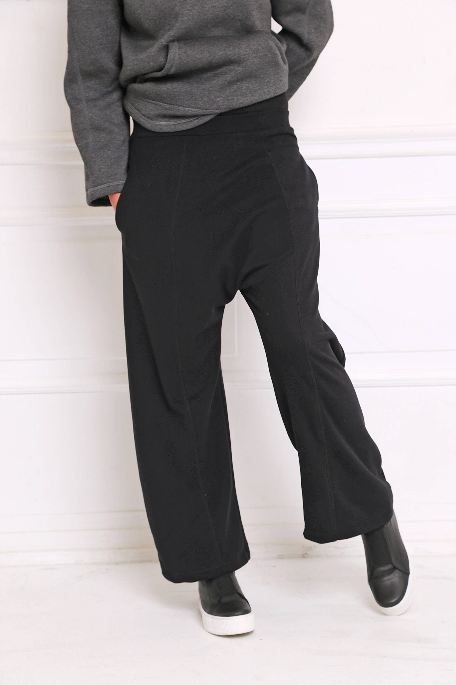 Women Black Pants Drop Crotch Pants Palazzo Pants Wide Leg - Etsy