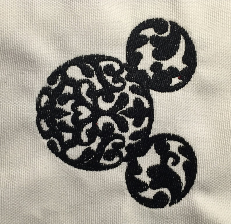 Damask Hidden Mickey Head Embroidery Pattern - Etsy