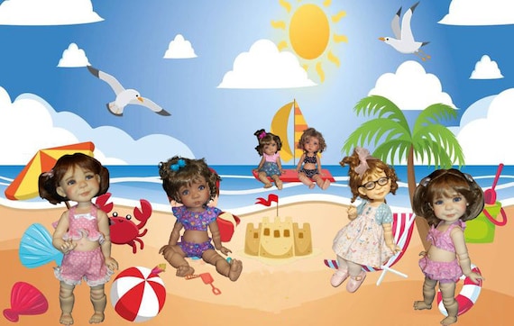 15 Moppet Meadow Dolls Summer at the Beach Pattern Set - Etsy