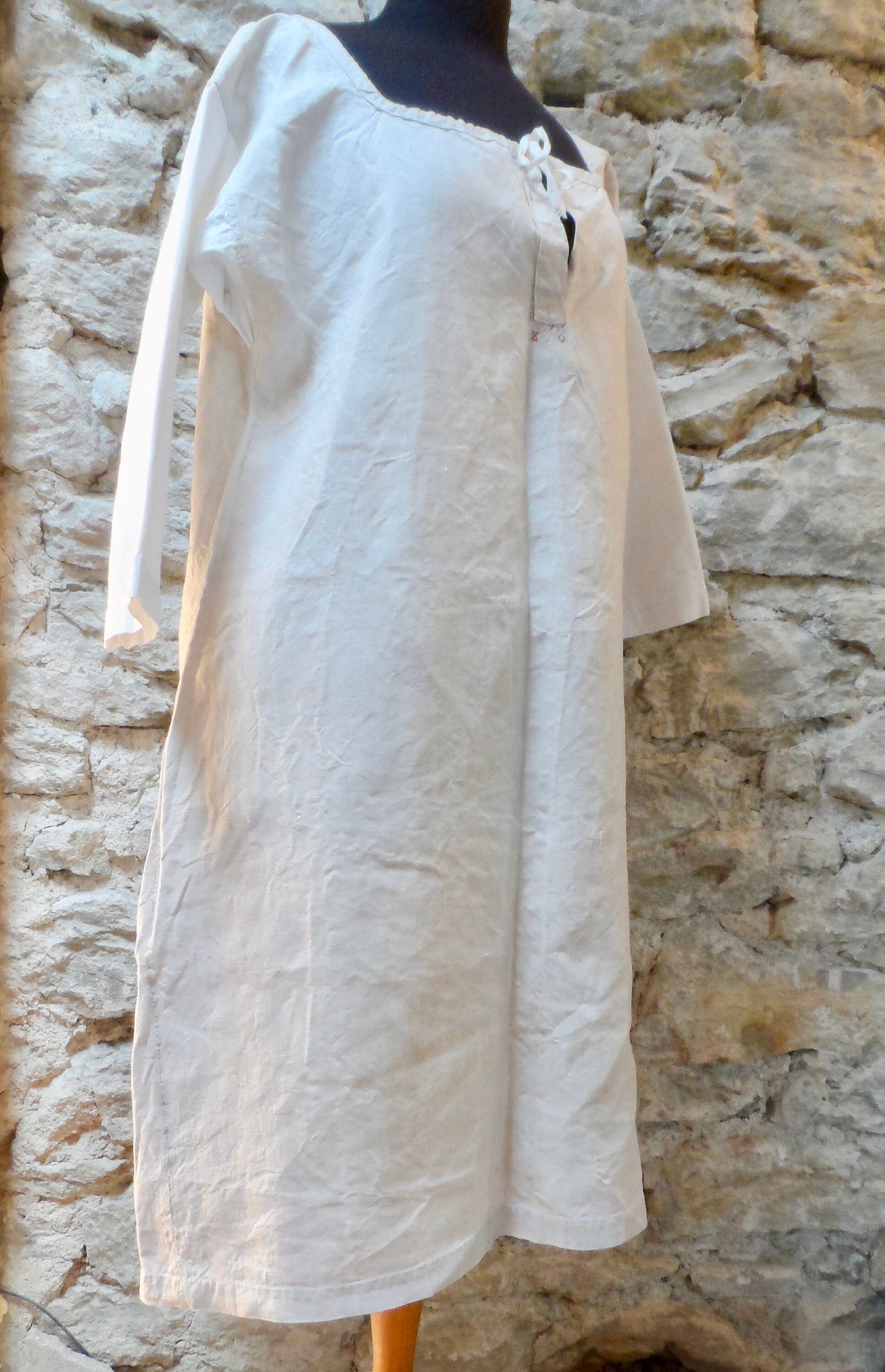 Large Antique Nightgown Monogram Z.O. French Chemise 1800s | Etsy