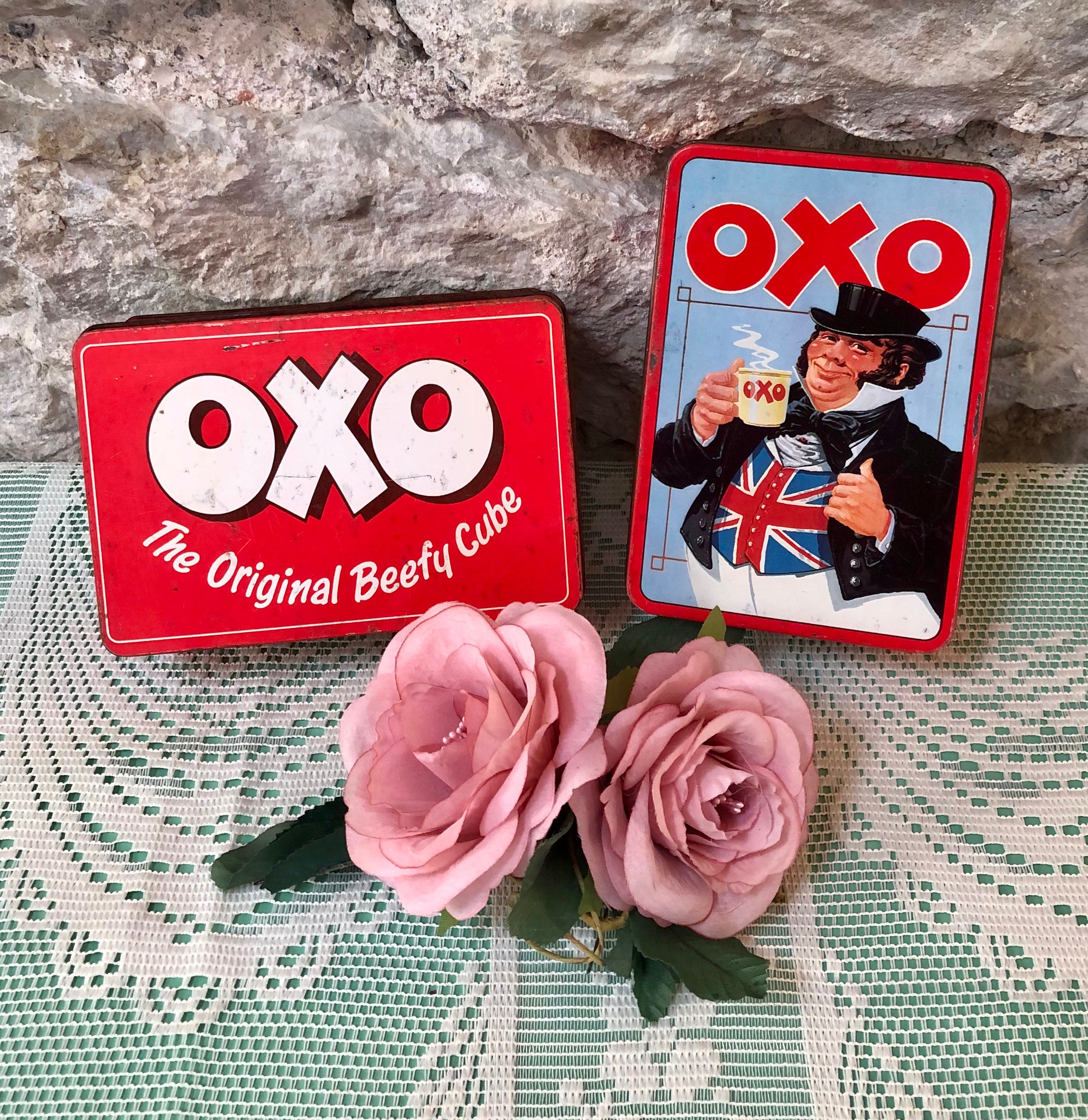 English Pair of OXO Tins. Vintage Stock Cube Tins. OXO Beefy - Etsy
