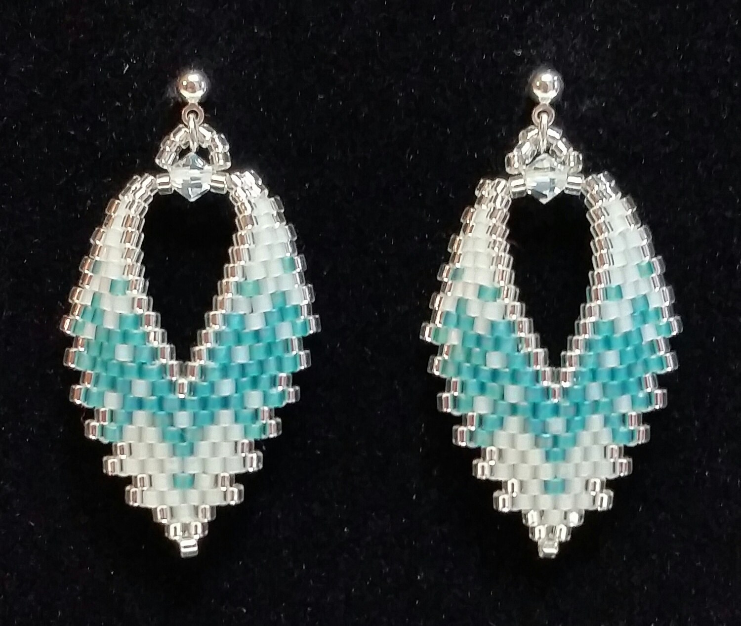 Russian Leaf Earrings, TUTORIAL, Done in Brick Stitch - Etsy