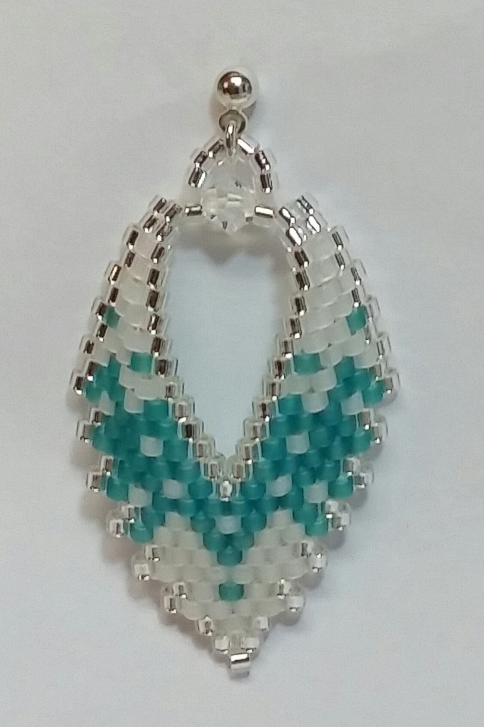 Russian Leaf Earrings, TUTORIAL, Done in Brick Stitch - Etsy