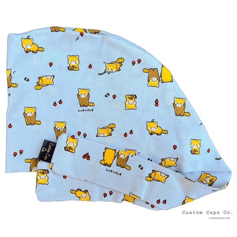 Apples and Red Pandas, Women's Cotton Pixie Scrub Cap - Etsy