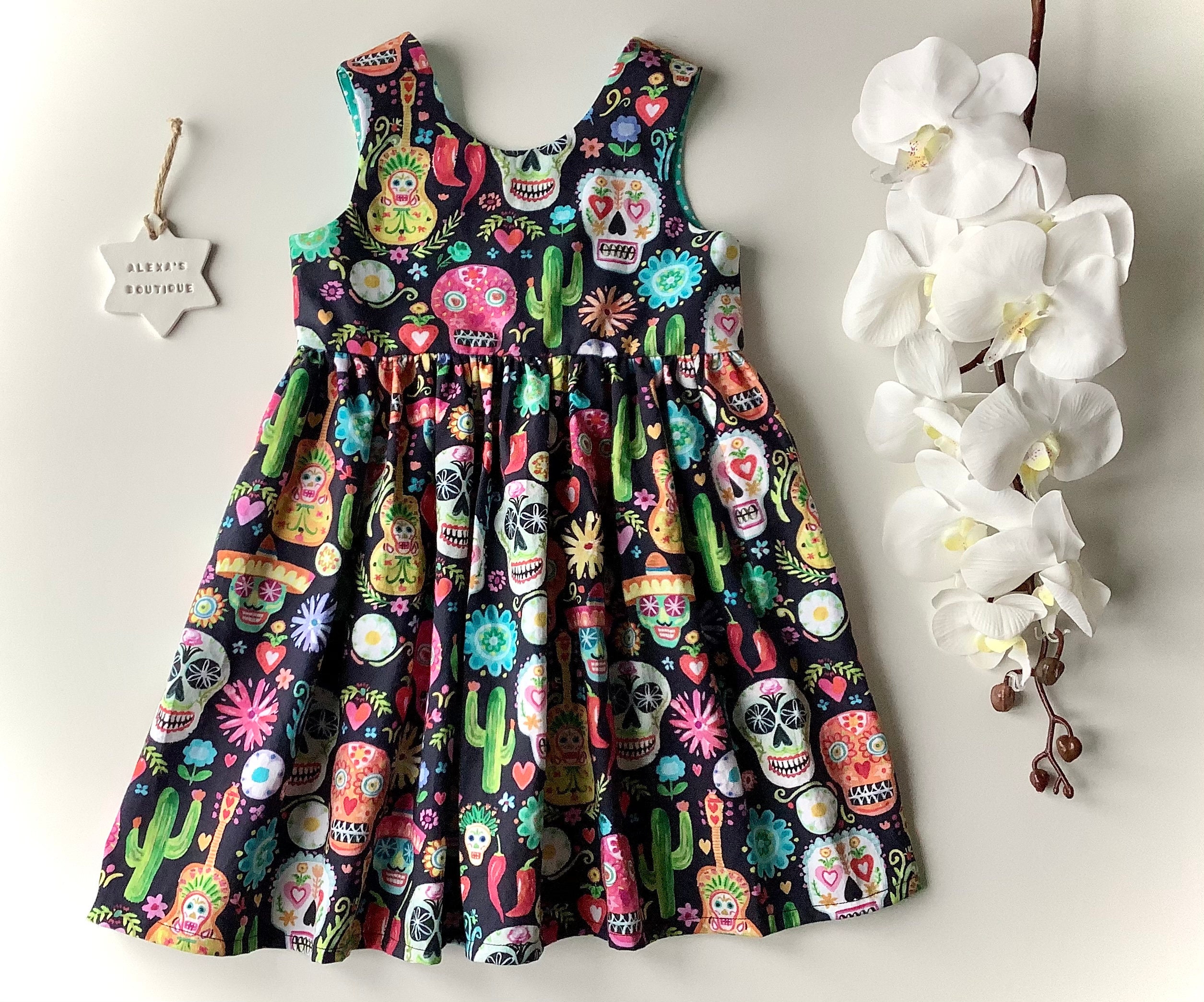 Sugar Skulls Dress for Girls Toddlers Babies Baby Clothes - Etsy UK
