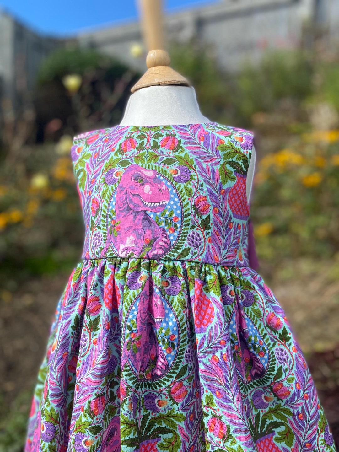 Girls Dinosaur Dress, Dino Party Dresses for Toddlers Birthday, Girly ...