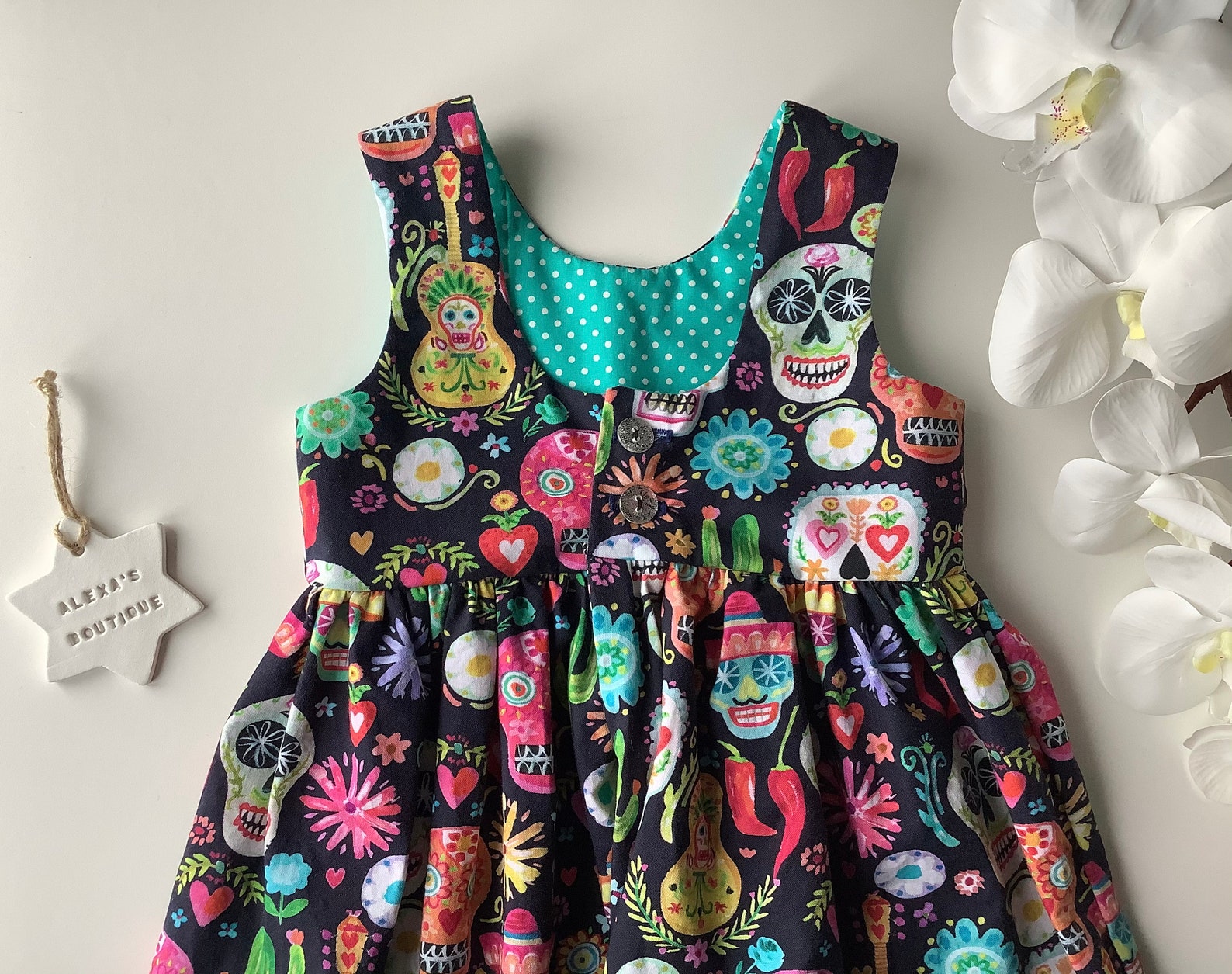 Sugar Skulls Dress for Girls Toddlers Babies Baby Clothes - Etsy UK