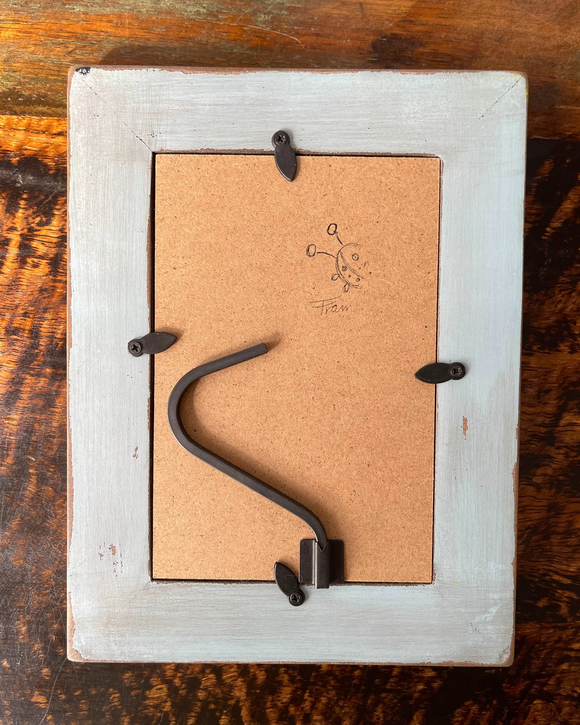 HAND PAINTED Photo Frame Wooden Picture Frame One of A Kind Sustainable ...