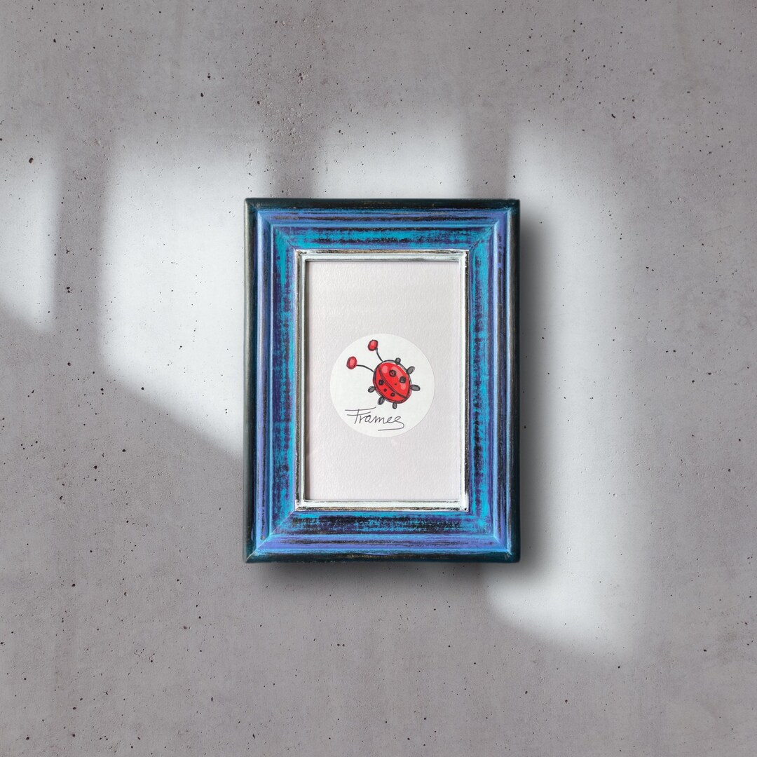 HAND PAINTED Photo Frame Wooden Picture Frame One of A Kind - Etsy