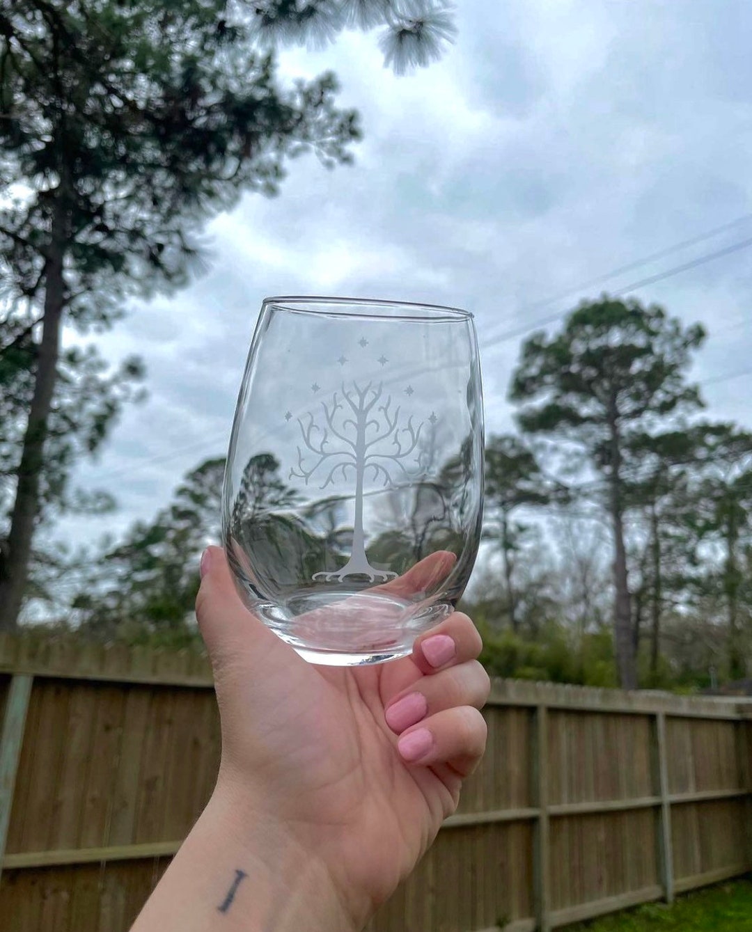 Elven Tree Etched Glass - Etsy