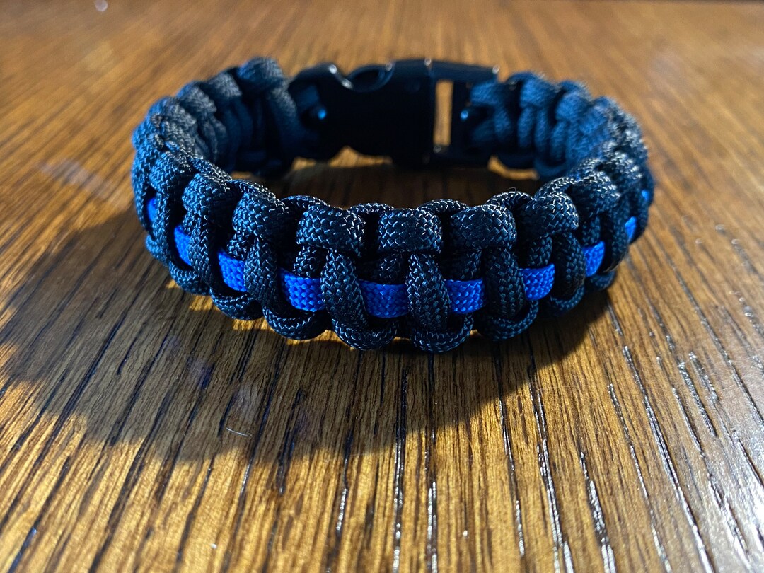 Thin Blue Line Paracord Bracelet - Etsy