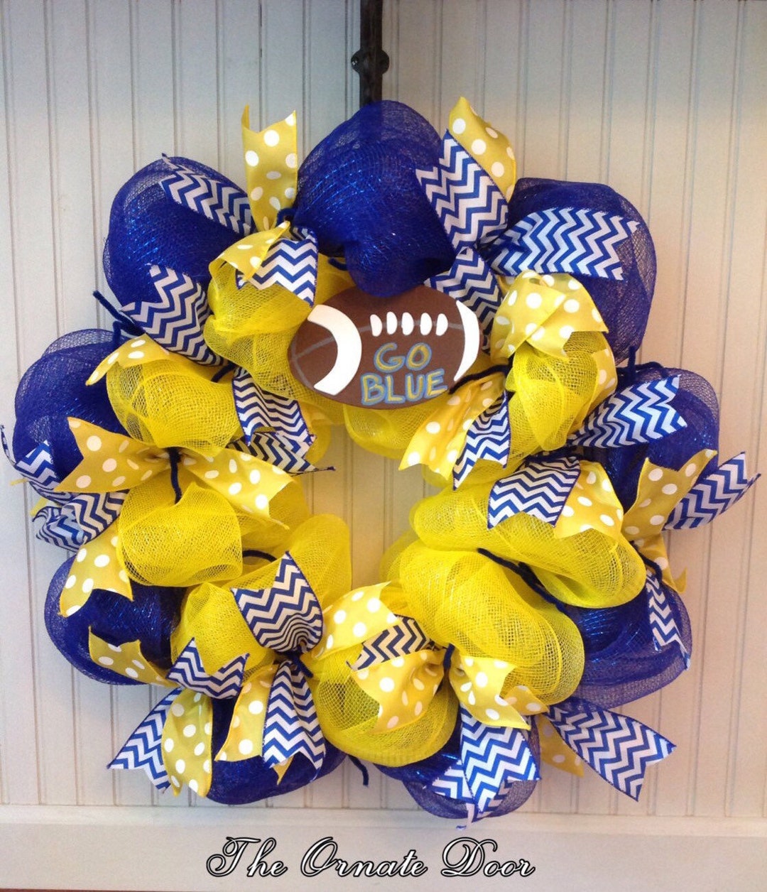 Sports Teams Deco Mesh Wreath, School Colors Wreath, College Wreath ...