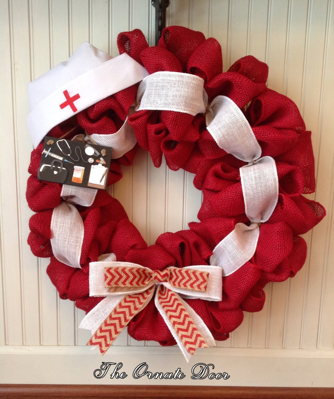 Nurse Wreath, Medical Wreath, Made to Order, School Nurse Wreath, Red ...