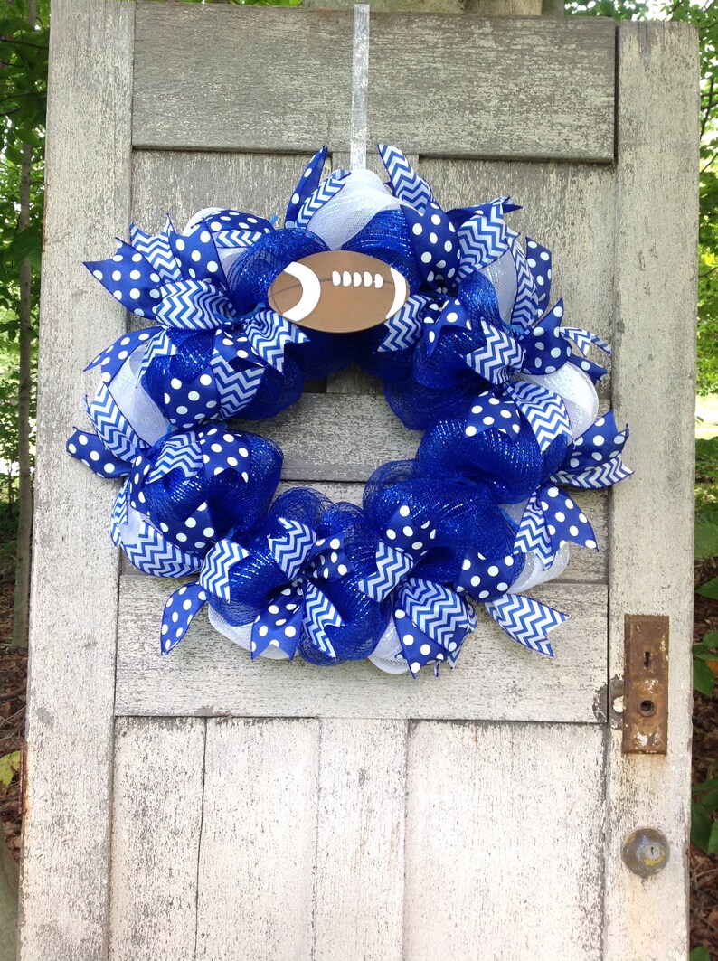 Sports Teams Deco Mesh Wreath, School Colors Wreath, College Wreath ...