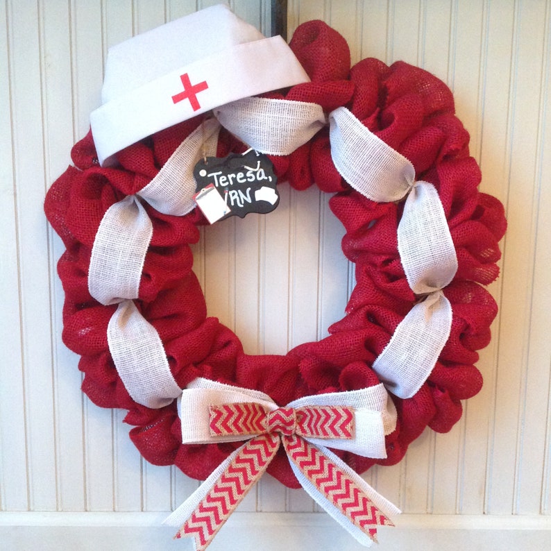 Nurse Wreath Medical Wreath Made to Order School Nurse - Etsy