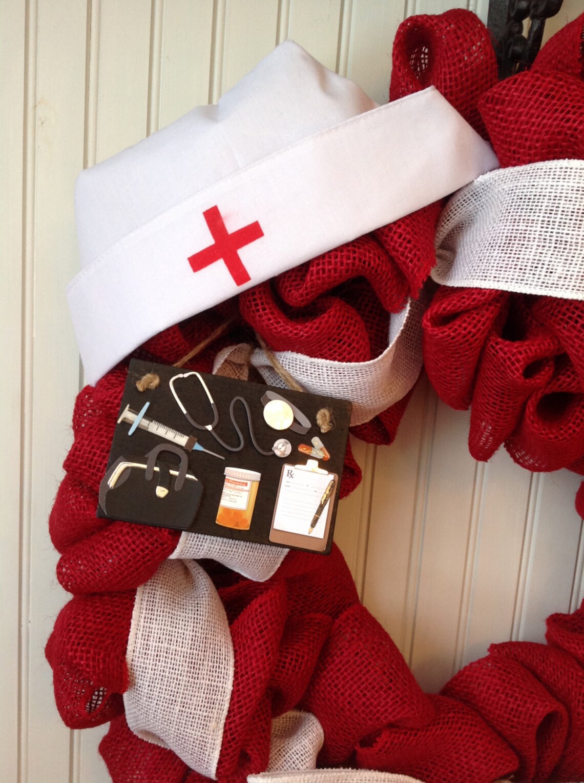 Nurse Wreath Medical Wreath Made to Order School Nurse - Etsy