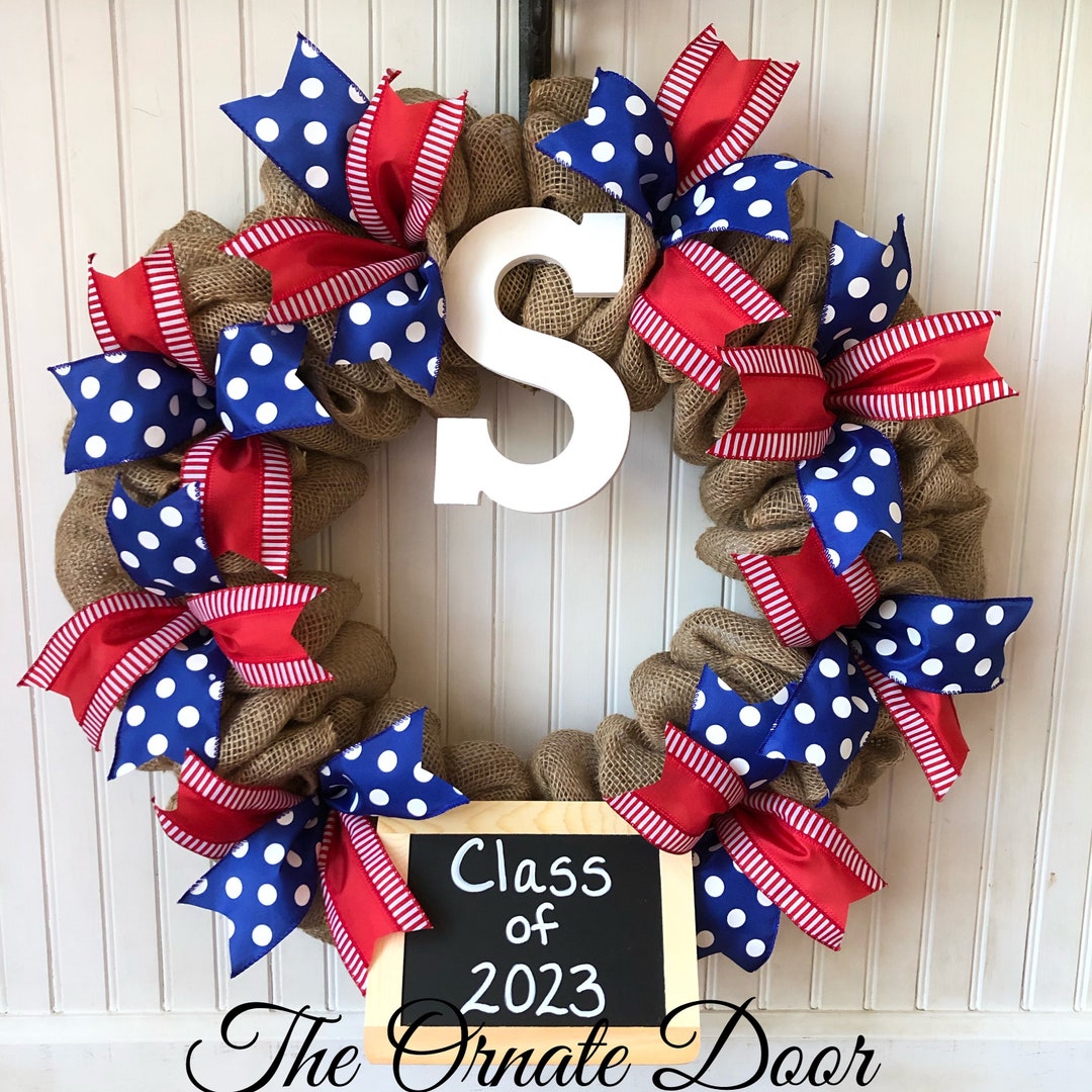 Graduation Wreath, Graduation Party Decor, Teacher Wreath, Teacher ...