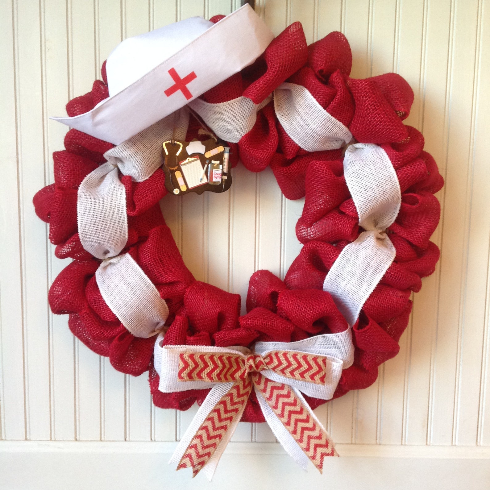 Nurse Wreath Medical Wreath Made to Order School Nurse - Etsy