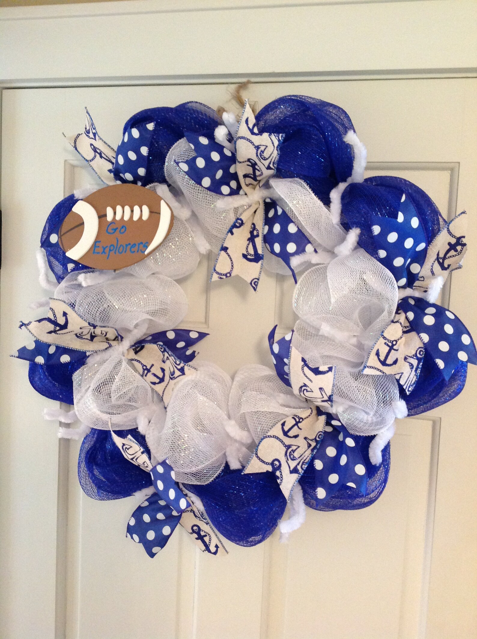 Deco Mesh Sports Wreath, Football Wreath, Basketball Wreath, Baseball ...