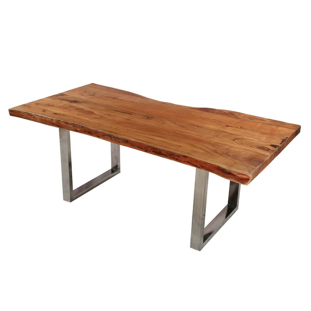 Large Dining Table, Live Edge, Square Edge, Bench, Bar Table, Hardwood ...