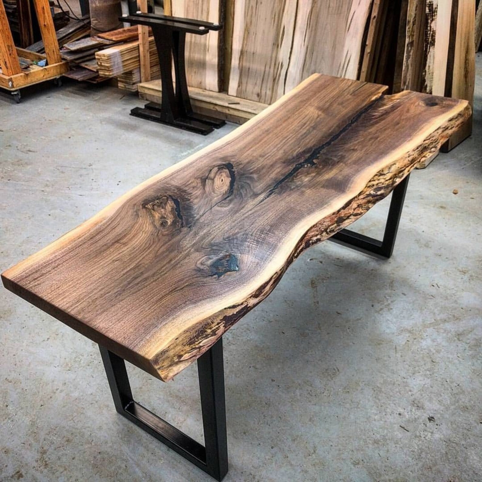 Live Edge Dining Table Bench Coffee Table Bar Table - Etsy