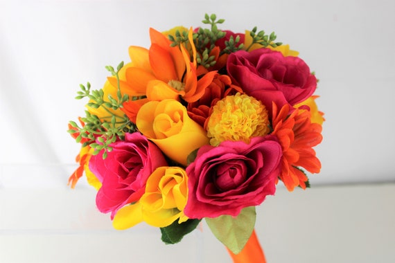 Orange And Yellow Rose Bouquet