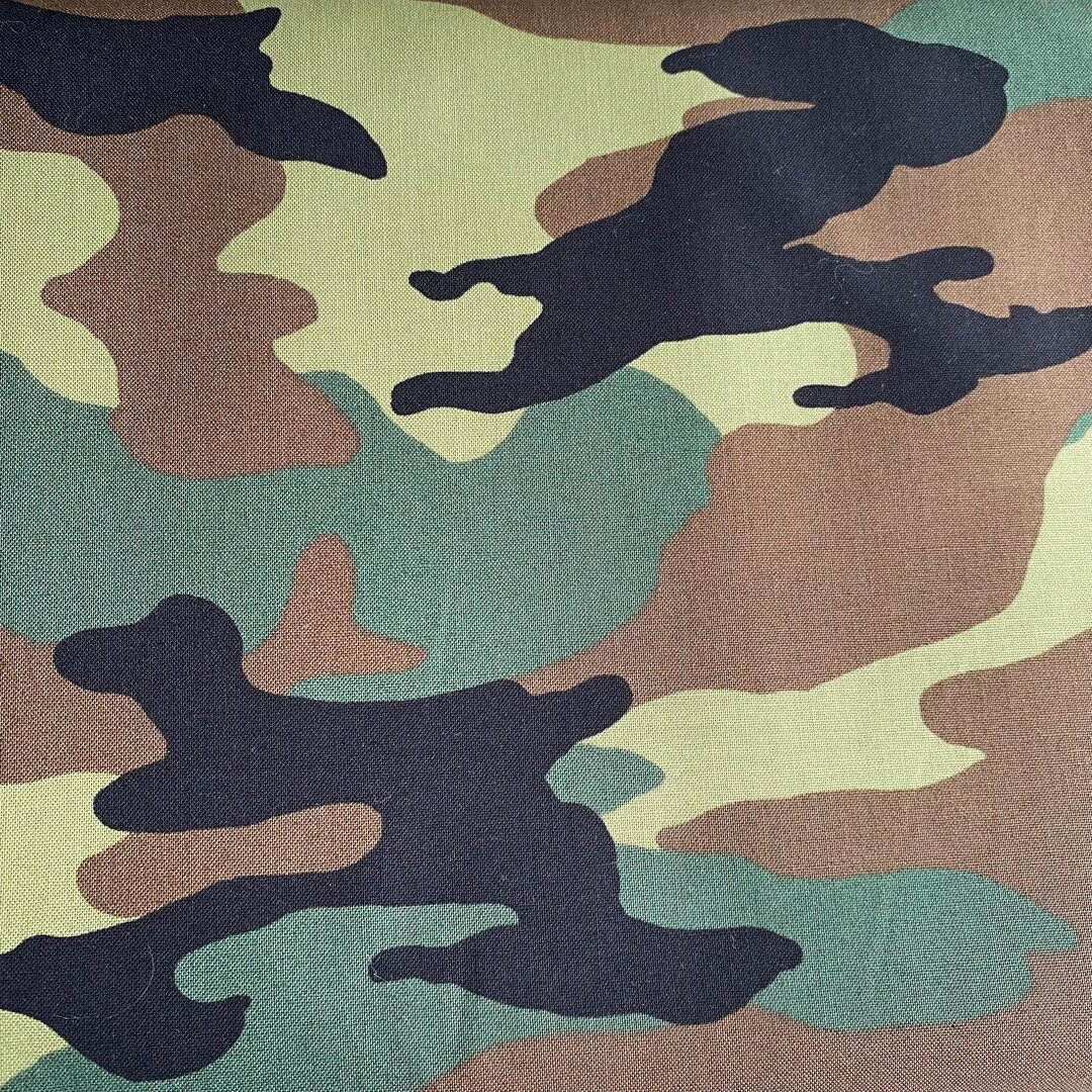 Army Forest Green Camo Camouflage 100% Cotton Fabric by the Half Yard ...