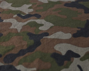 Oak Leaf Camo Fabric Woodland by Mb4studio Brown Green Forest ...
