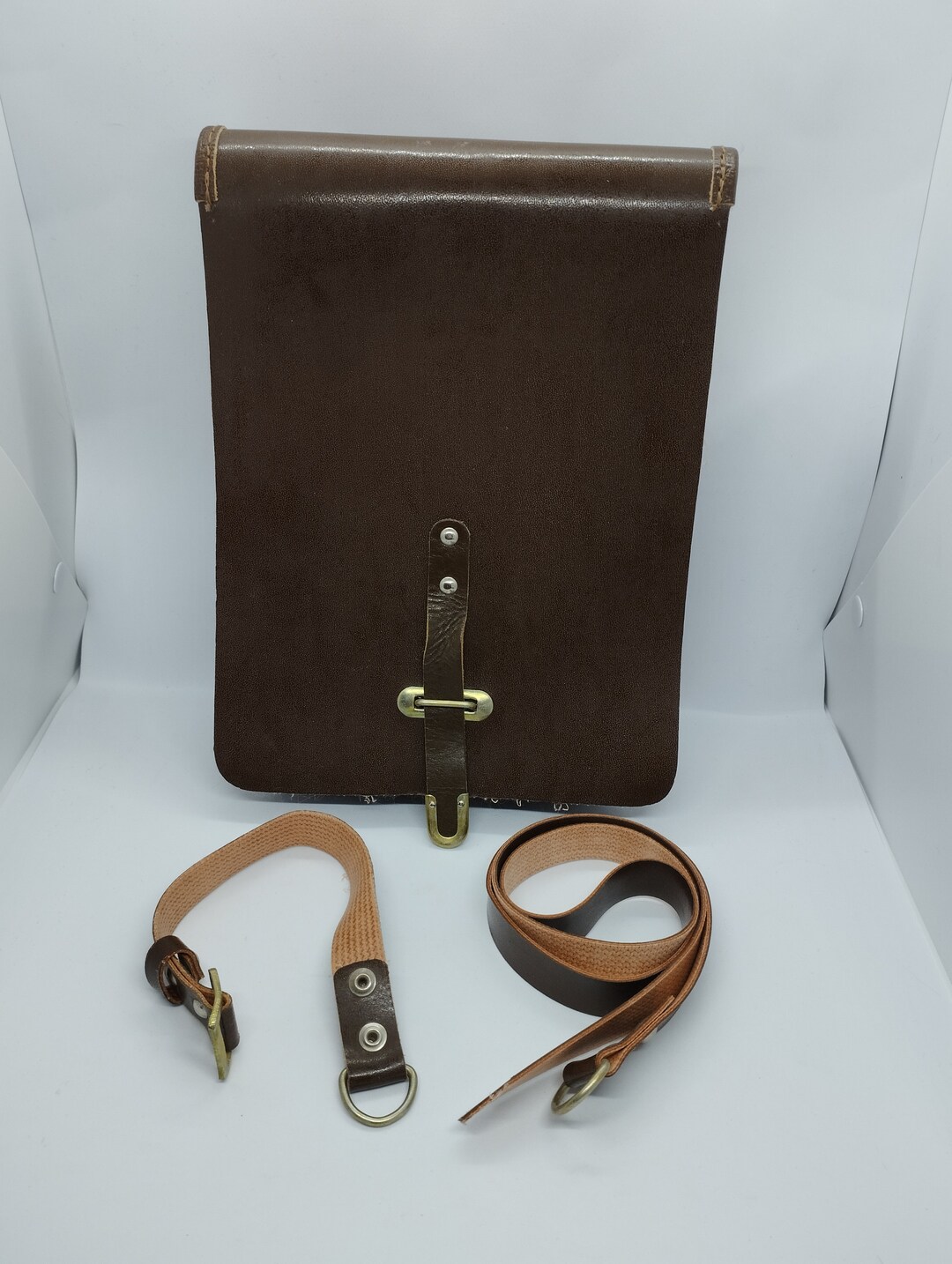 Rare Soviet Army Military Officer Leather Map Bag Case USSR Tablet ...