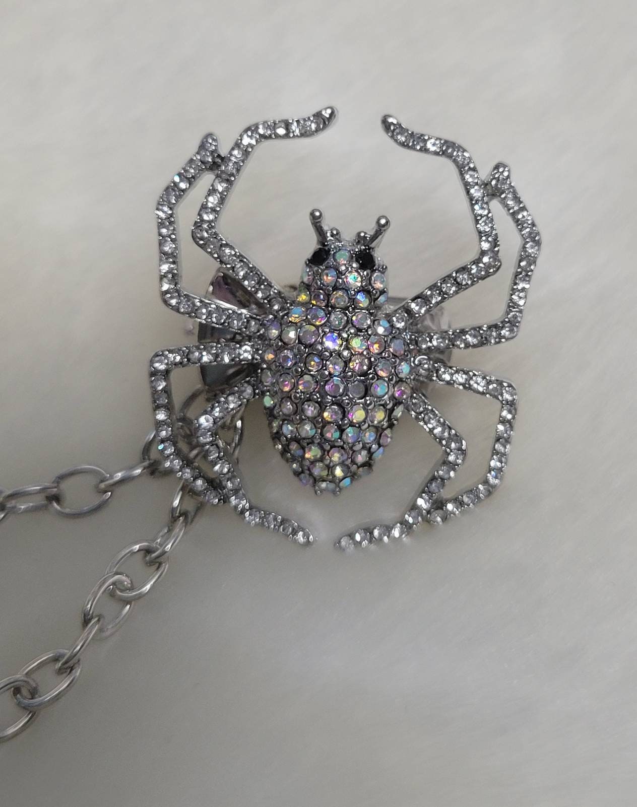 Cloak Clasps Crystal Spiders color Clear Pearl/silvers on - Etsy