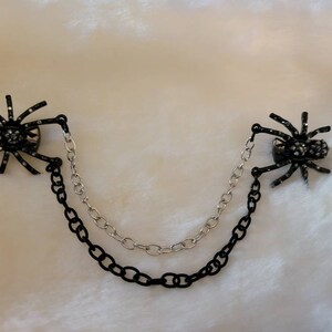 Cloak Clasps Spiders color Silver/black/clear - Etsy