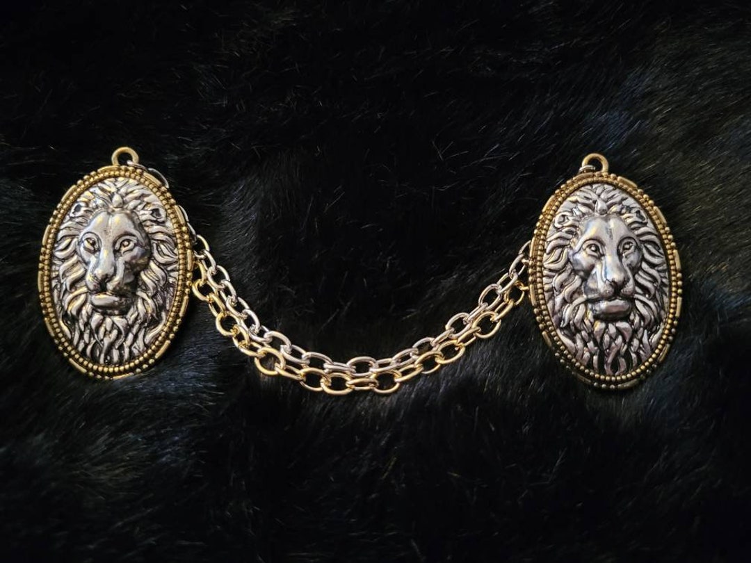 Cloak Clasps- Lions (color- Golds/silvers) - Etsy