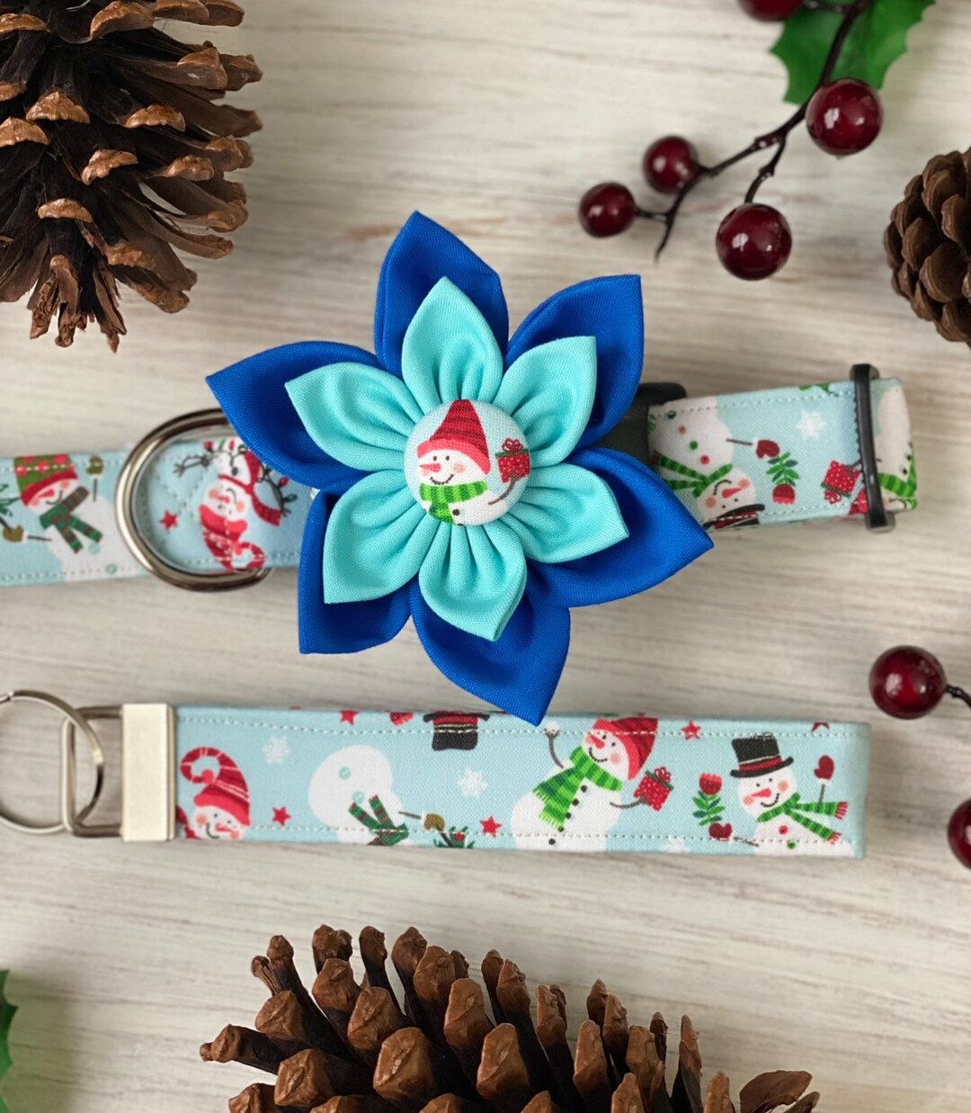 Dog Collar, Winter, Snowman, Snow, Collar With Flower, Christmas ...