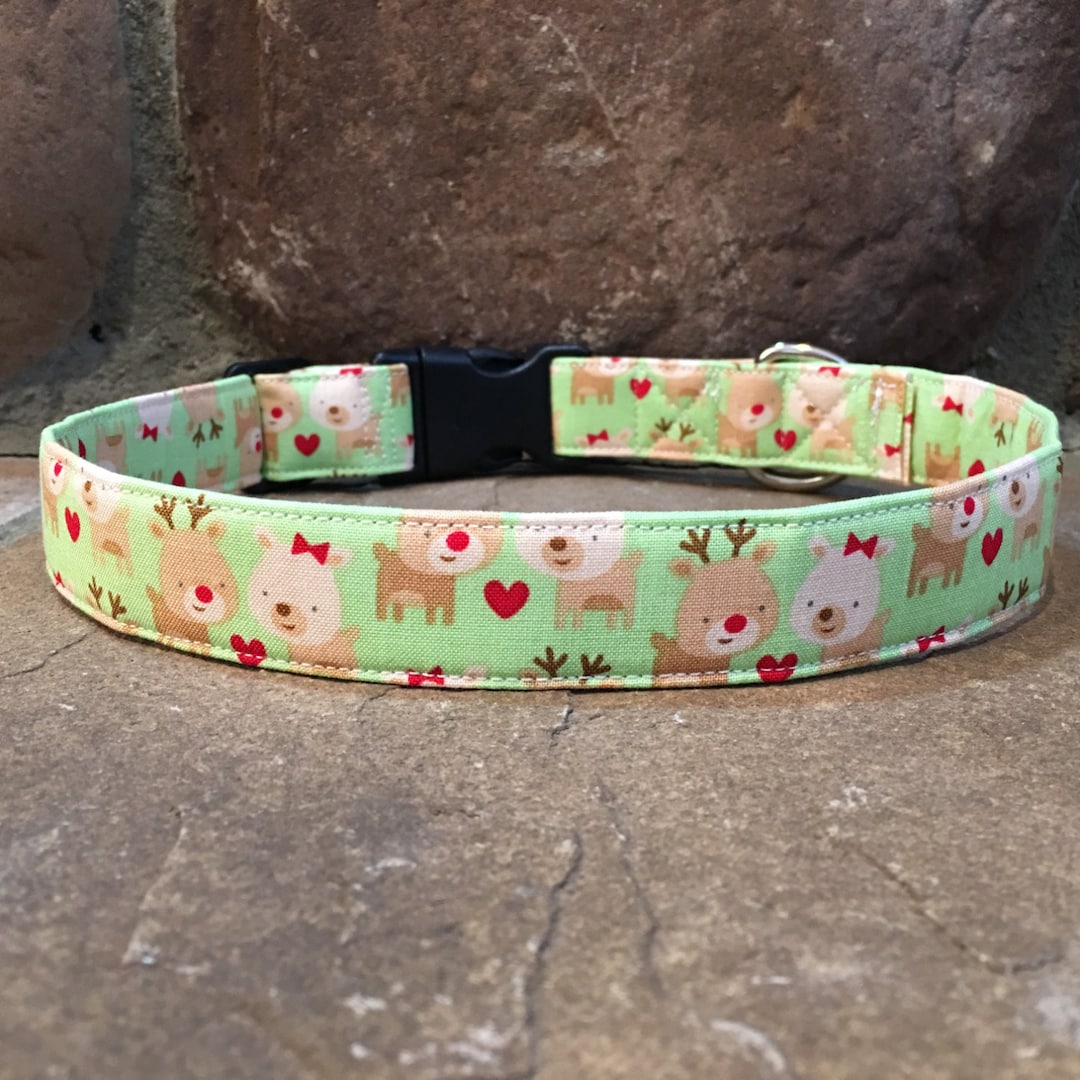 Dog Collar, Reindeer Collar, Winter Dog Collar, Reindeer Dog Collar ...